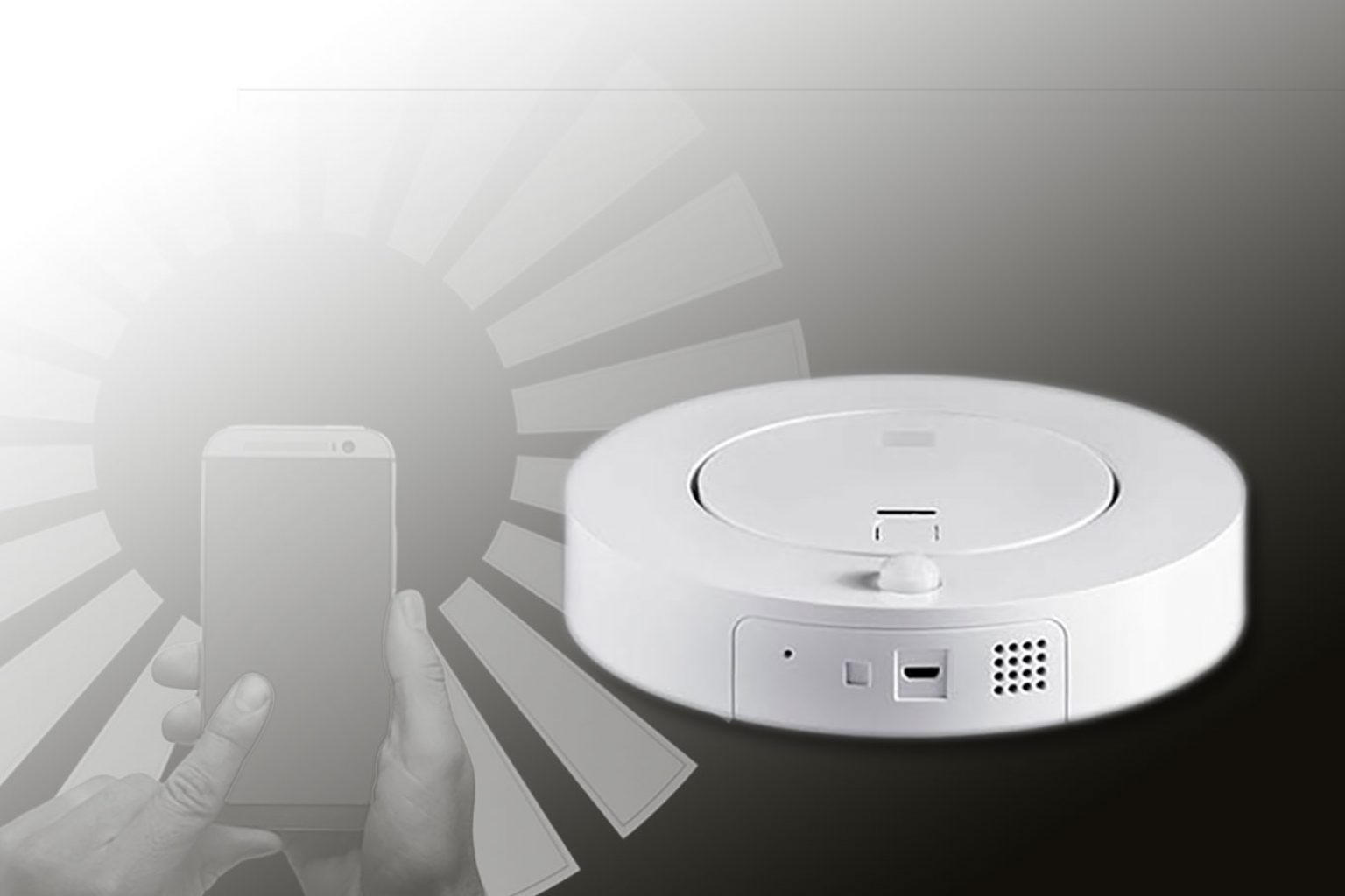 HUM Systems Livy Protect - Rauchmelder mit Einbruchschutz